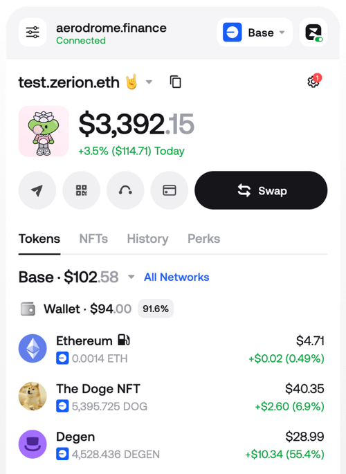 Ethereum Wallet by Zerion